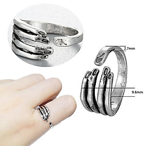 XHBTS 12 pcs Frog Ring Set for Women Men, Vintage Snake/Evil Eye/Mushroom/Cry/Smiley Face/Hug/Moon Star Sun Statement Rings Cute Animal Open Rings Pack