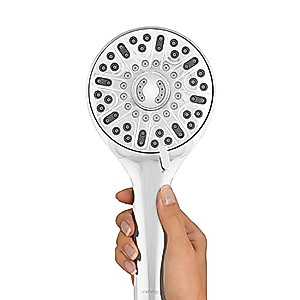 Waterpik ShowerClean Pro Hand Held Shower Head High Pressure Rinser With Built-in Power Jet Wash Shower Cleaner In Chrome, QCW-763ME