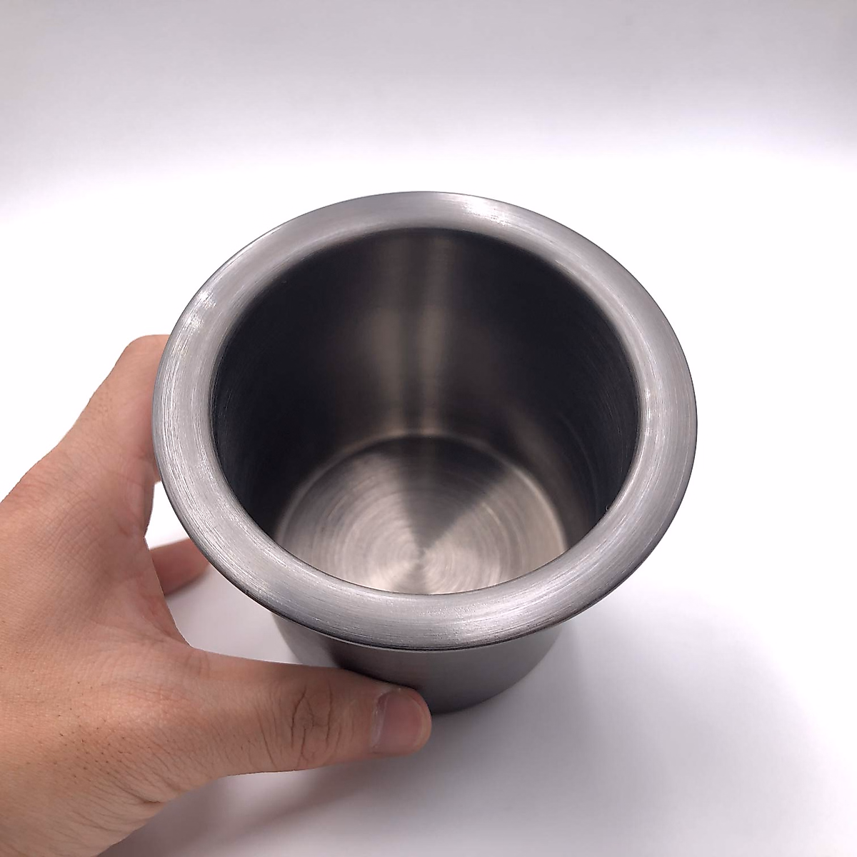 Pack of 1 Stainless Steel Drop-in Cup Drink Holder Poker Table Drink Holder (Black)