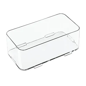 InterDesign Clarity Bathroom Interlocking Divided Drawer Organizer for Cosmetics, Beauty Products, Hair Accessories, Clear, X-Large, 12-inch x 4-inch x 3-inch