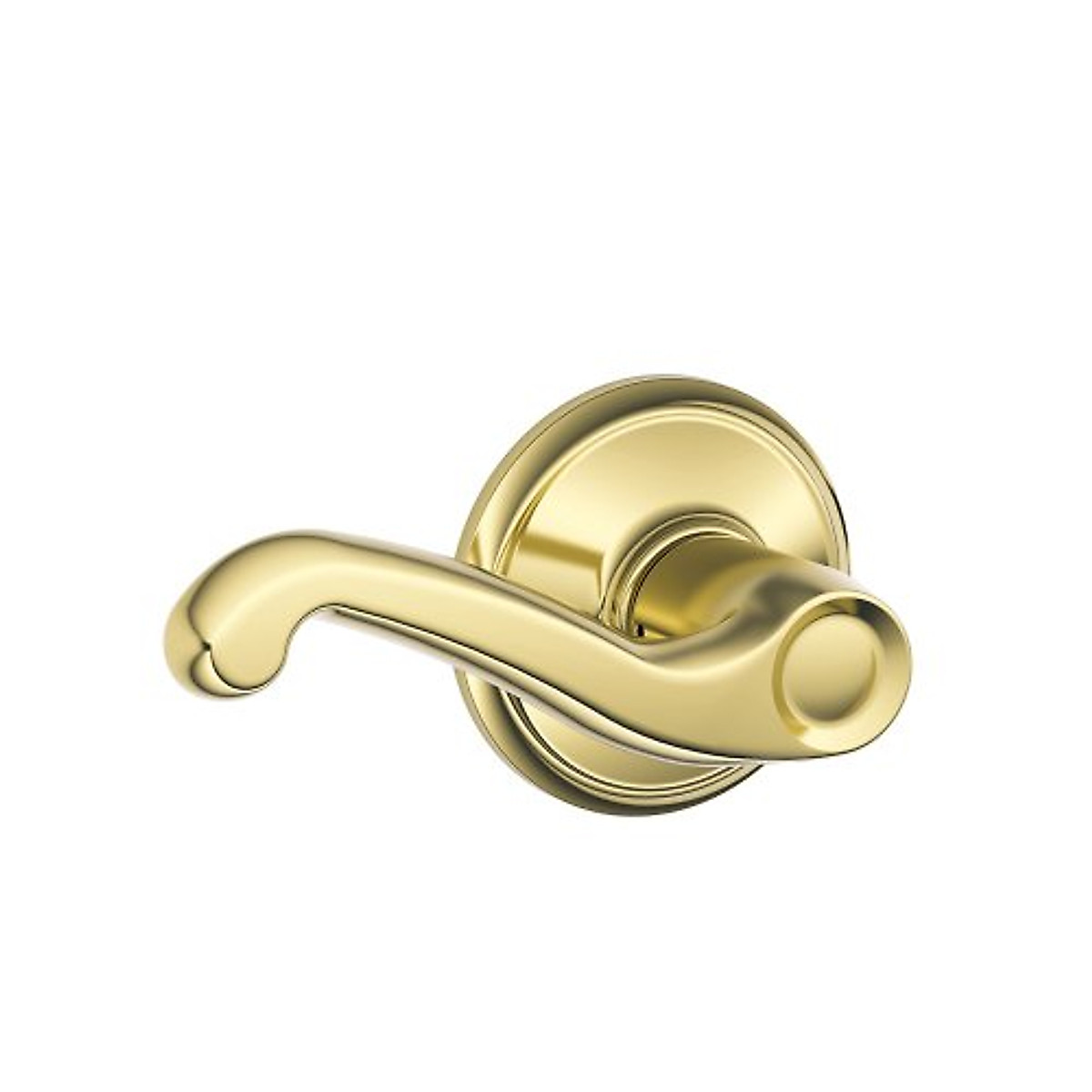 SCHLAGE F10 FLA 505 16-080 10-027 Flair Hall and Closet Lever, Bright Brass