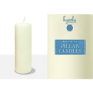 Hyoola Ivory Pillar Candles 3x9 Inch - Unscented Pillar Candles - 4-Pack - European Made