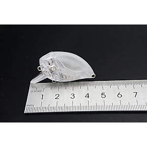 New 10PCS Unpainted Fishing Blanks Crankbait 4.5cm 7.25g topwater Artificial Bait Fishing Lures Blank Minnowbait Hard unpainted Artificial Bait Bodies DIY Fishing Tackle Spoons with Free Eye