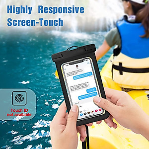 Hapylasty Universal Waterproof Phone Pouch, IPX8 Waterproof Case Phone Dry Bag Pouch for iPhone 14 13 12 11 Pro Max XS Plus Samsung Galaxy, Floating Large Cellphone Dry Bag for Beach Swimming Pool,