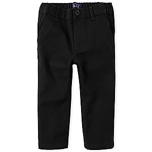 The Children's Place baby boys And Toddler Stretch Skinny Chino Pants Jeans, Black Single, 4T US