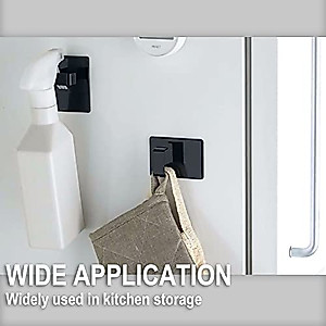 MORNIIE Multipurpose Magnetic Hooks. Hanger Organizer & Spray Bottle Holder. Hanger Stacker for Laundry Area. Spray Bottle Holder for Kitchen Organization Holds up to 32 fl oz. White, 2 Pcs