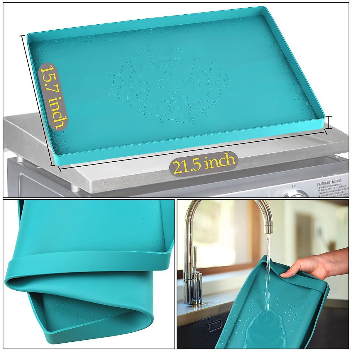 Striludo Silicone Griddle Mat for Blackstone Griddle,Heavy Duty Food Grade Silicone Protective Cover Mat,Protect Your Grill from Rodents,Insects,Debris and Rust, Blue (22 Inch)