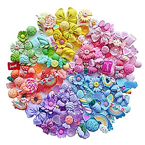 200 Pcs Charms Cute Set, Mixed Resin Charms Bulk Set Ornament Scrapbooking (200)