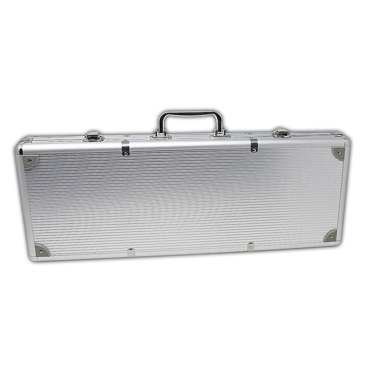 DA VINCI Monte Carlo Poker Club Set of 500 14 Gram 3 Tone Chips with Upgraded Aluminum Case, 2 Decks of Plastic Playing Cards, 2 Cut Cards, Dealer and Blind Buttons