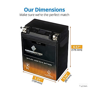 YB14A-A2 12V 190CCA AGM Replacement Battery