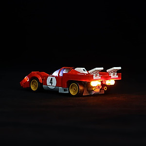 Kyglaring LED Lighting Kit Only Lights Set Designed for Lego 1970 Ferrari 512 M 76906 Model Building Kit - Without Lego Set (Classic Version)