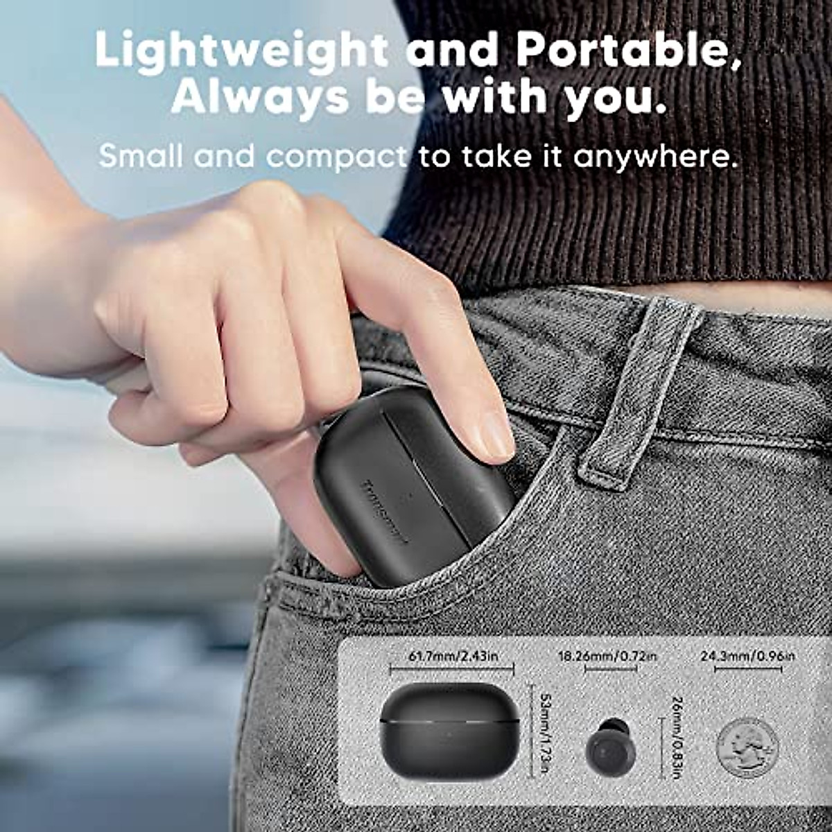 Tronsmart Wireless Earbuds, 【Newest】 Bluetooth Earbuds with Dual Driver Technology, Bluetooth 5.3 Headphones Touch Control with Stereo 32Hrs Playtime, IPX5 Waterproof Wireless Earphones