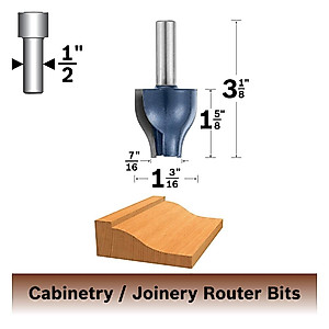 BOSCH 85712M 1-3/16 In. x 1-5/8 In. Carbide Tipped Ogee Vertical Raised Panel Bit