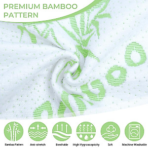 COOLBEBE 7pcs Bed Wedge Pillow Set, Premium Foam Orthopaedic Wedge Pillow for Back Neck Leg Pain Relief - Adjustable & Comfortable - Great for Sleeping, Reading, Rest Elevation