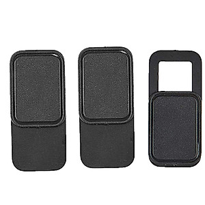 hutishop2020 3Pcs Webcam Shutter Slider Phone Front Camera Cover Privacy Protection Black