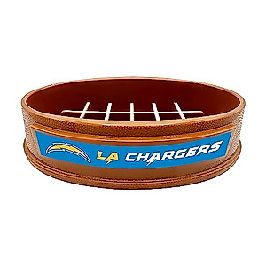 NFL Super-Bowl - Los Angeles Chargers Slow Feeder Dog Bowl. Football Design Slow Feeding Cat Bowl for Healthy Digestion. Non-Slip Pet Bowl for Large & Small Dogs & Cats