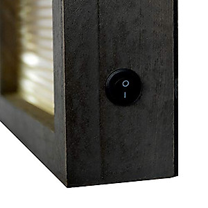 PRINZ Bar Decorative Light Up Wine Bottle Cork Holder Letter Box, Black/Brown