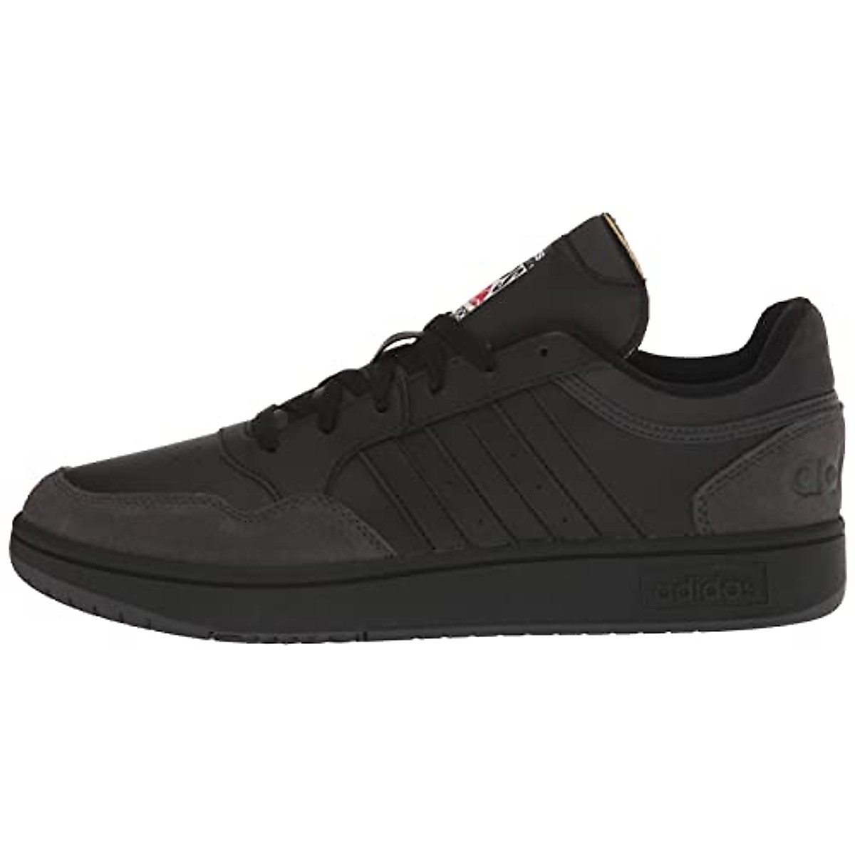 adidas Men's Hoops 3.0 Low Basketball Shoe, Black/Black/Carbon, 10