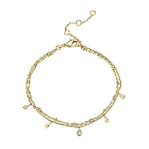 PAVOI 14K Gold Plated Bracelets for Women | Yellow Cute Gold Jewelry | Polished Gold Plated | 2x3mm Cubic Zirconia | Yellow Gold