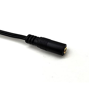 Qaoquda Stereo Audio Splitter Cable, Coiled 3.5mm Female to 2 Male Spring Headphone Stereo Y Splitter Cable for Home/Car Stereo, Phone, Headset and Speakers (3.5mm 1female/2 Male)