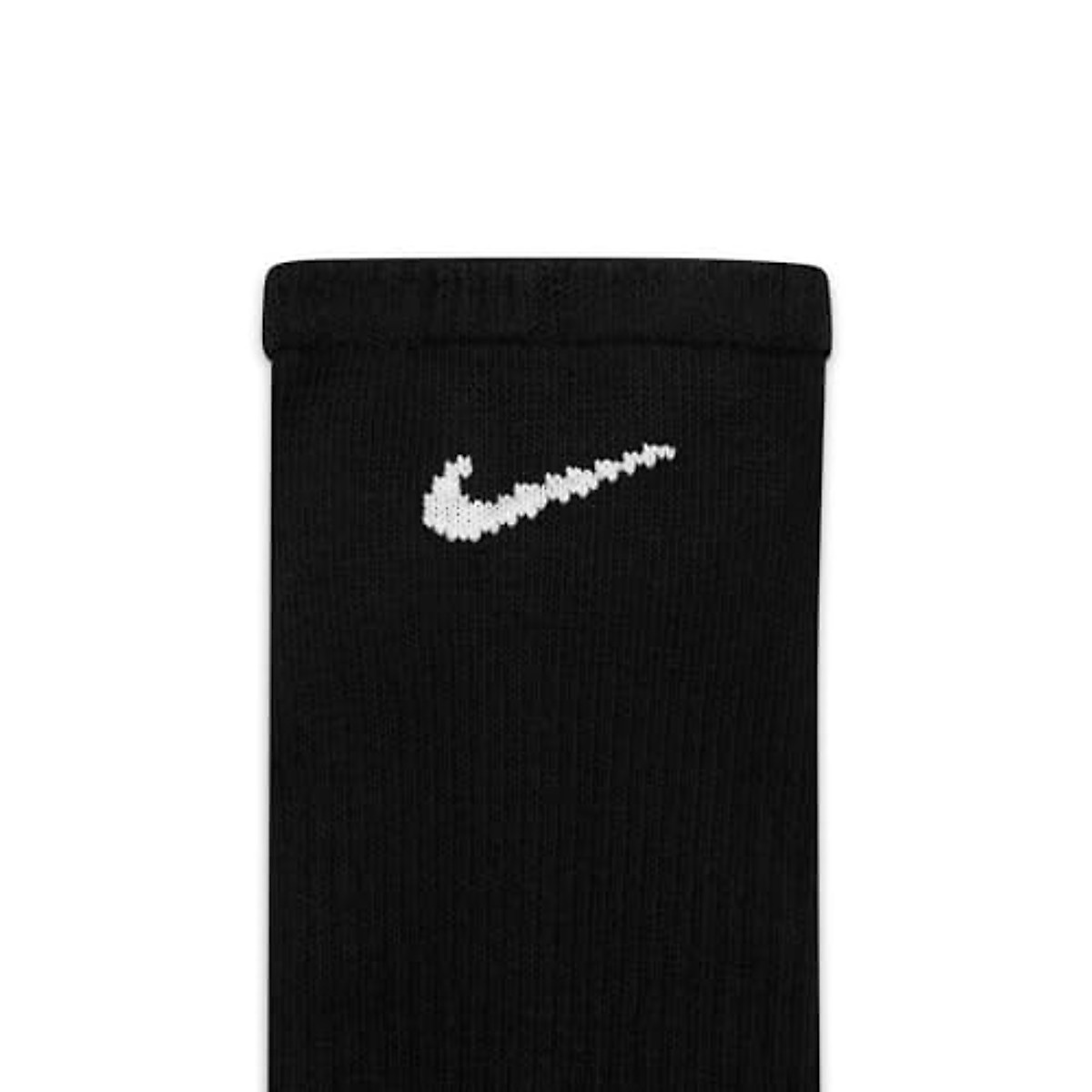 Nike Everyday Plus Cushion No Show Socks 6-Pair Pack Black/White LG (US Men's Shoe 8-12, Women's Shoe 10-13)