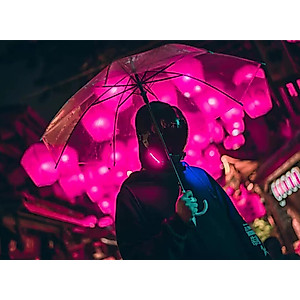 PDLING Punk Gothic Cyber Helmet Mask for Men,Techwear mask, Halloween Cosplay Costume Accessory with LED Light, Futuristic Helmet