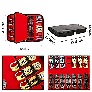 QEES Knife Case,Knife Display Case,Knife Storage,40 Slots Folding Knife Holder Organizer,Butterfly Pocket Knife Carrier,Knives Collection Protector For Men Survival Tactical Outdoor EDC Mini Knife