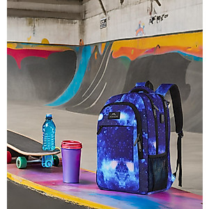 MATEIN School Backpack for Boys Girls, Anti Theft College School Laptop Bookbag for Students with USB Charging Port, Water Resistant Slim Travel Laptop Backpack Fits 15.6 In Computer Gifts for Men