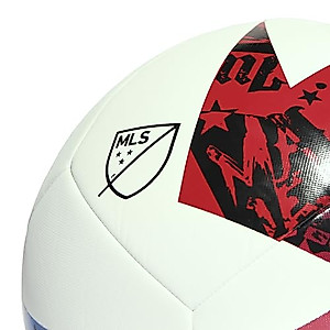 adidas MLS Training Soccer Ball, White/Blue/Red, 4
