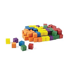hand2mind Wood Blocks, Counting Cubes for Kids Math, 1 Inch Blocks for Preschool Crafts, Early Math Manipulatives for Preschool, Classroom Supplies for Teachers Elementary (Pack of 100)