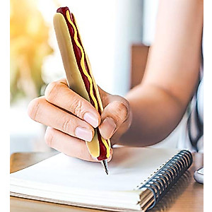 Planet Pens Hotdog Novelty Pen - Cool, Fun, Unique Kids & Adults Office Supplies Ballpoint Pen, Colorful Fast Food Writing Pen Instrument For School and Office