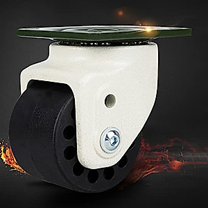 Swivel Castor Wheel Trolley Furniture Caster, Heavy Duty Caster Wheels, 360 Degree Swivel Castors, White Nylon Material, for Furniture Workbench Welding Table, Workbench Caster, 4 Pieces Castor Wheel