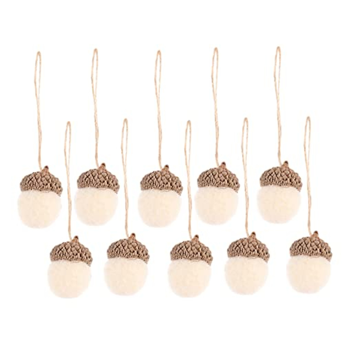 OFFSCH 10pcs Felt Acorn Bunches para Mesa De Felt Acorn Ornaments Christmas Decor Fall Pom Pom Garland Festival Style Pendants Xmas Pine Cones Decors Festival Pendants
