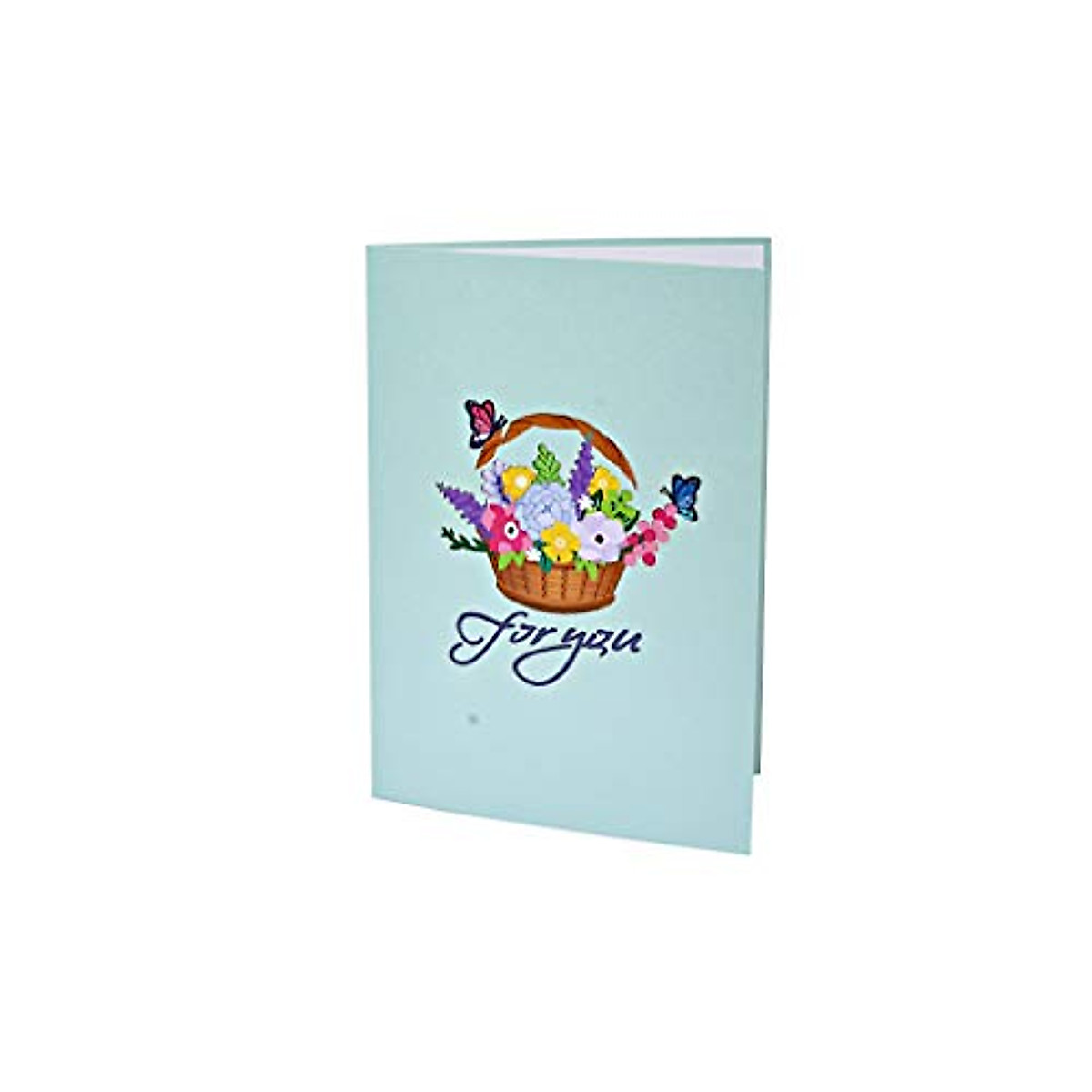 DKT HANDMADE Flower 3d card, Pop up flower cards, Greeting Cards, 3D Card, Card for Mom, Card for Wife, Anniversary Pop Up Cards, Flower Basket 3D Card