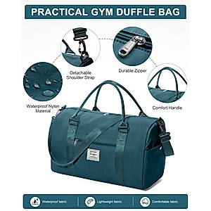 Gym Bags Womens Mens with Shoes Compartment and Wet Pocket Travel Duffel Bag for Women for Plane Sport Gym Tote Bags Swimming Yoga Waterproof Weekend Overnight Bag Carry on Bag Hospital Holdalls