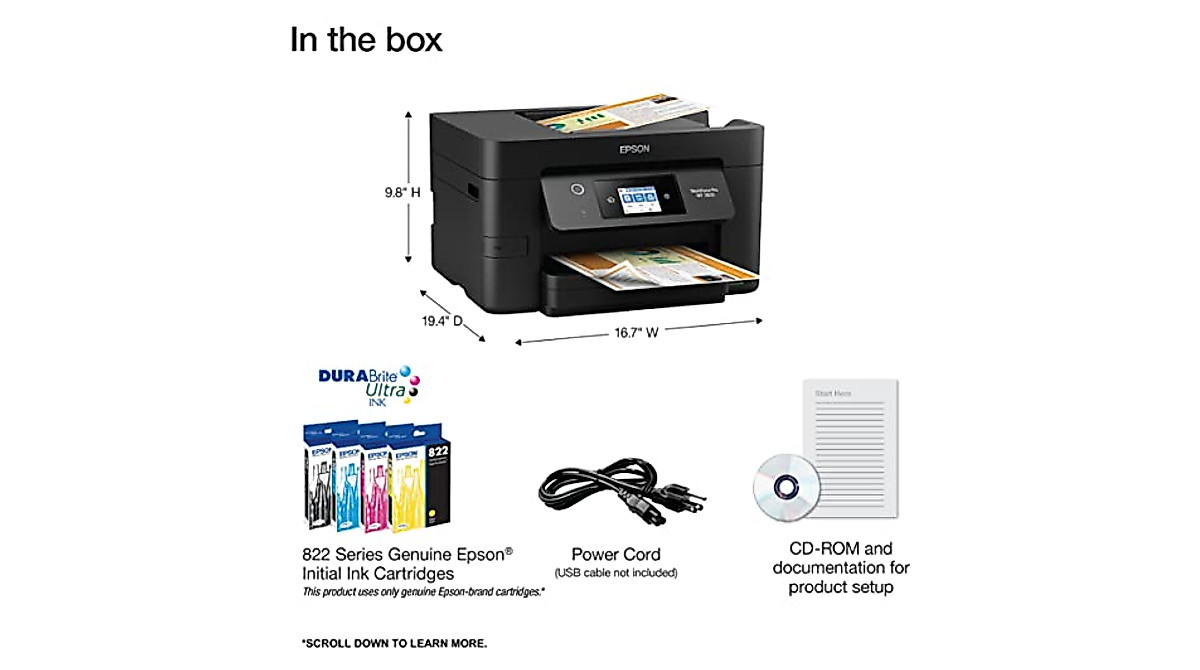 Epson WF-3823 All-in-One Wireless Business Printer