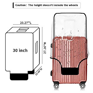 Esholife Luggage Covers for Suitcase Tsa Approved Clear PVC Waterproof Suitcase Covers Luggage Protectors 29-32Inch (27.16''H x 20.27''L x 12.40''W)