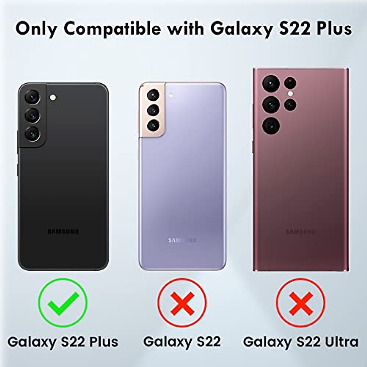 Caka for S22 Plus Case, Samsung Galaxy S22 Plus Case with Camera Cover & Kickstand with Built-in 360° Rotate Ring Stand Magnetic Magnet Protective Phone Cover Case for Galaxy S22+ Plus 5G -Green