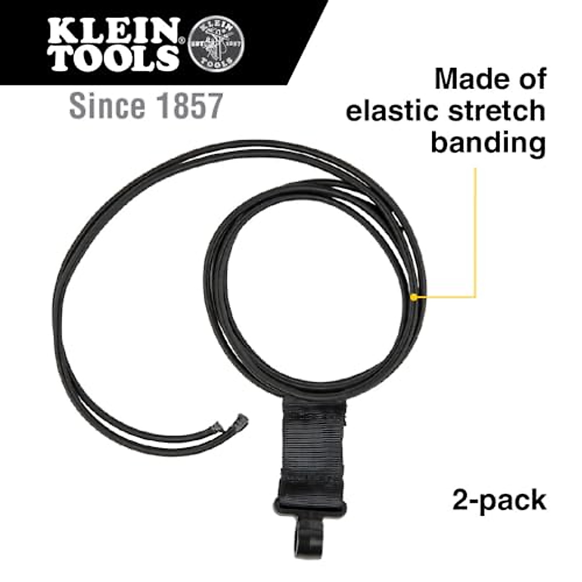Klein Tools 55664 Replacement Bands with Clip to Secure Hard Hats and Safety Helmets to the Tradesman Pro Ironworker and Welder Backpack,Black