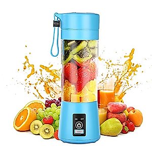 Portable Blender,Personal Blender with USB Rechargeable Mini Fruit Juice Mixer,Personal Size Blender for Smoothies and Shakes Mini Juicer Cup Travel 380ML,Fruit Juice,Milk