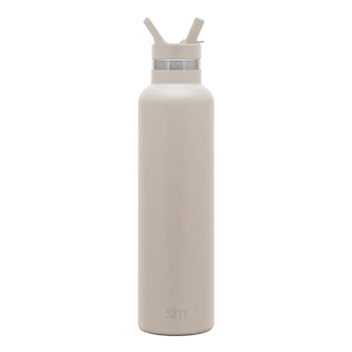 Simple Modern Water Bottle with Narrow Mouth Straw Lid Metal Thermos Vacuum Insulated Stainless Steel l Reusable Leak Proof BPA-Free Flask | Ascent Collection | 24oz, Almond Birch