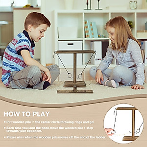 Ring Toss Games for Adults, Fun Hook and Ring Game, Handmade Wooden Interactive Game for Home, Bars and Party 2023 Newly Classic Large Size