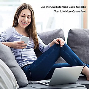 Tenveo 2.0 5M Active Extended USB Cable with Signal Amplifier Type A Male to Female No Delay Efficient Data Transmission Compatible with Webcam USB Keyboard Home Work Standing Version