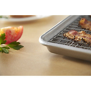 USA Pan Quarter Sheet Oven Safe Nonstick Baking and Cooling Rack