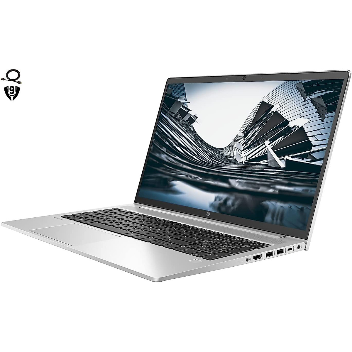 HP ProBook 450 G9, 15.6" FHD Laptop, Intel Core i5-1235U Processor, 16GB RAM 512GB SSD, Backlit Keyboard, Webcam, HDMI, WiFi, Bluetooth, Windows 11 Pro, Silver