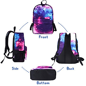 E-Clover Galaxy Backpack for Girls/Women/Men Lightweight School Backpacks Bookbag for Boys Waterproof Travel Daypack Purple Christmas Gift