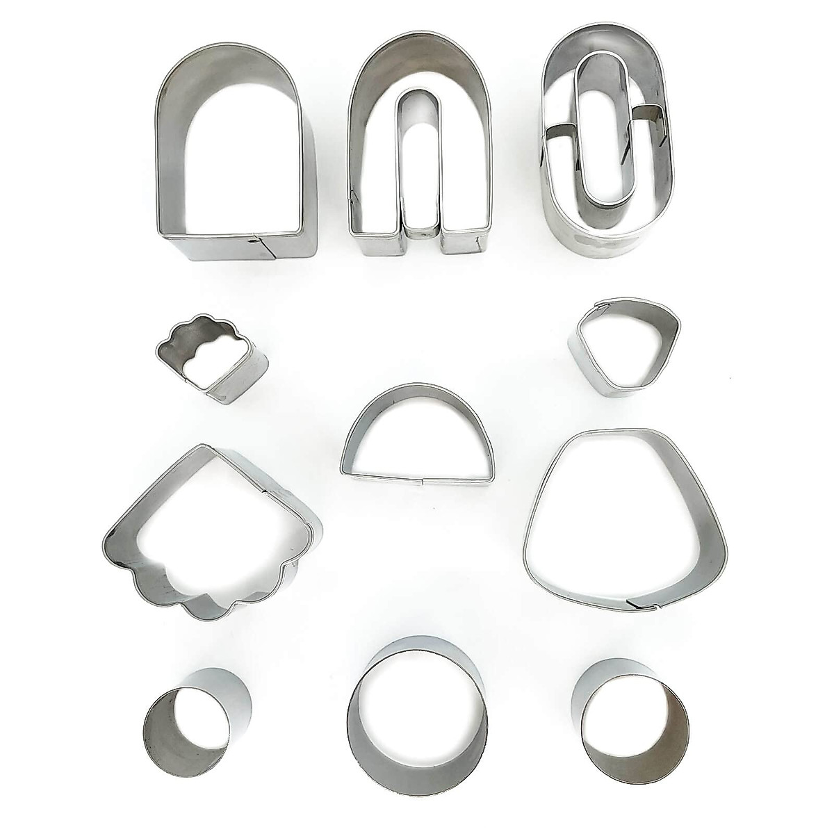 11Pcs Polymer Clay Cutters, iButliv Classic Shapes Clay Earring Cutters Molds for Polymer Clay Jewelry Pendant Necklace Making, Minimalist Geometric Shape Cookie Cutters
