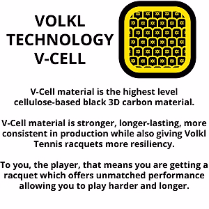Volkl V-Cell 10 300g | Tennis Racquet | Featuring REVA & Super Grommets | 300g or 10.6oz. | Grip Sizes: 1-5 | *UNSTRUNG*