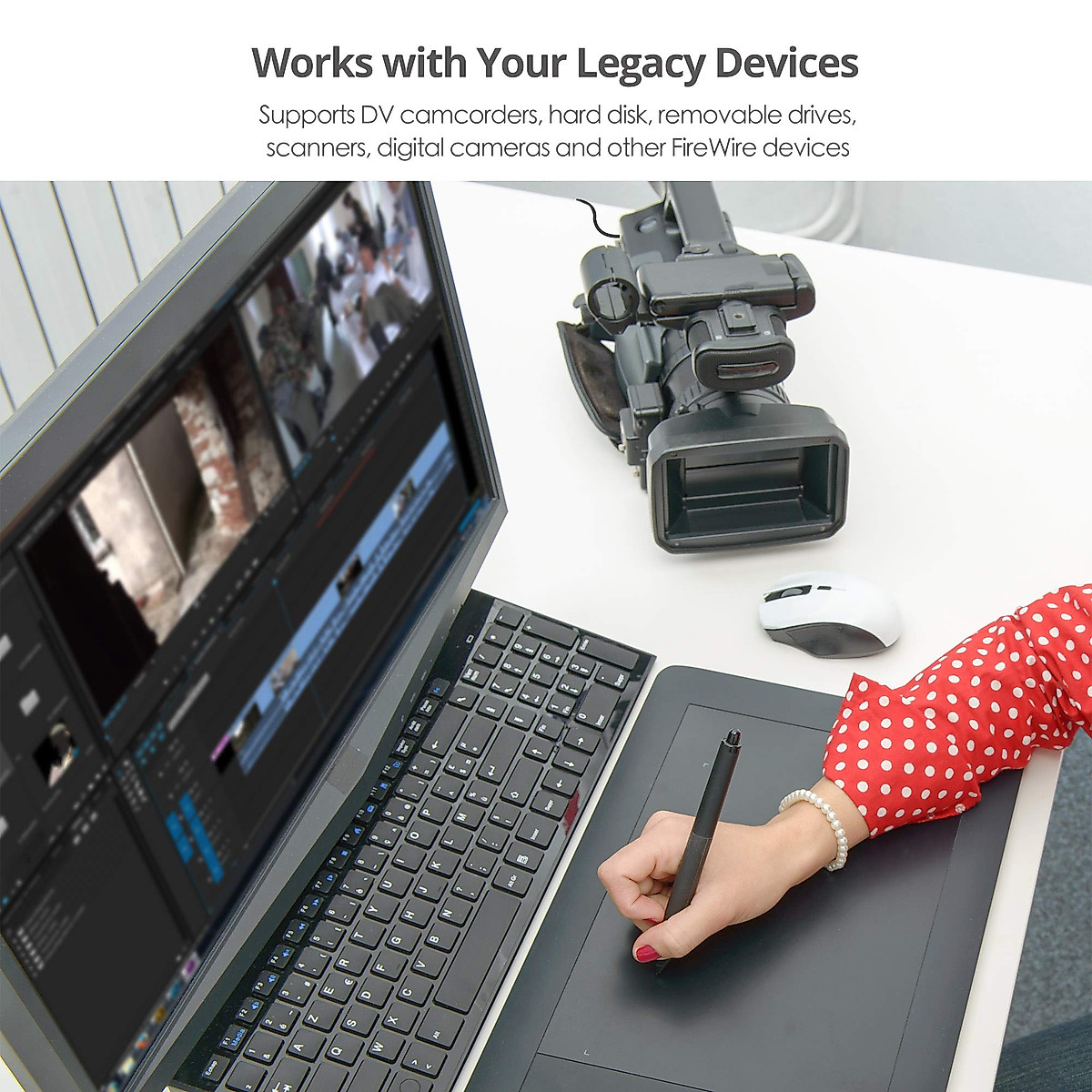 SIIG Dual Profile 2-Port FireWire 400 PCIe Card, PCIe 1.1 x1 to Dual 6-pin 1394a Port, 400Mbps, TI XIO2213BZAY Chipset, for Windows & Mac, Dual-Profile Brackets (NN-E20211-S1)