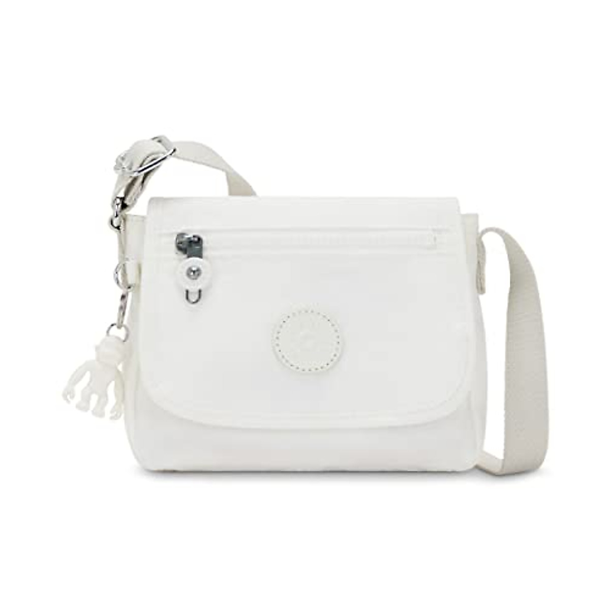 Kipling womens WomenÂ’s Sabian Bag, Lightweight Everyday Purse, Nylon Shoulder Crossbody Mini Bag, New Alabaster, 7.75 L x 5.75 H 3.25 D US